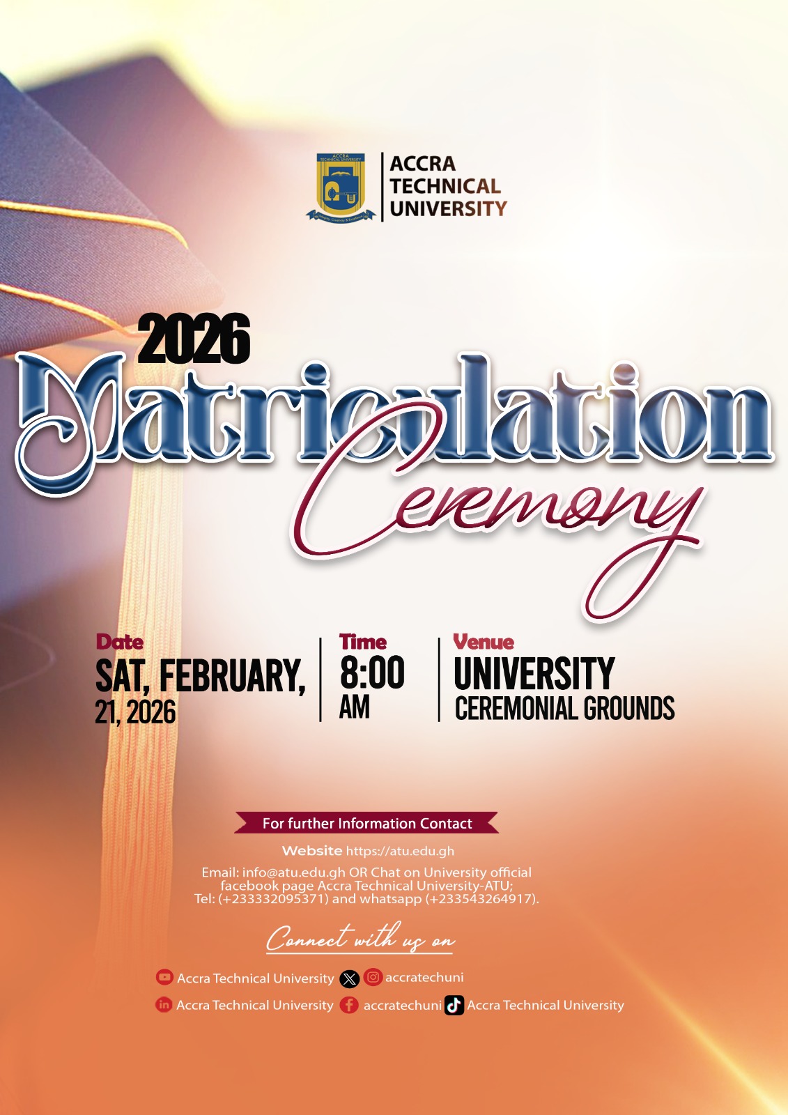 Matriculation 2026 – ACCRA TECHNICAL UNIVERSITY